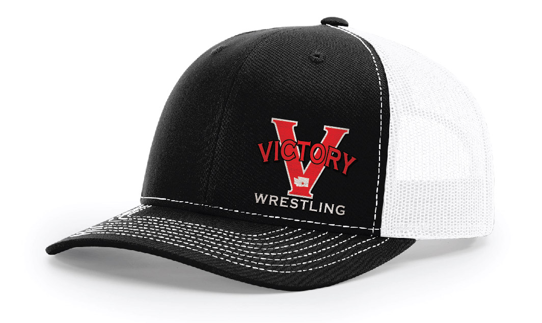 Black/White Hat Offset Logo - Victory Wrestling Club